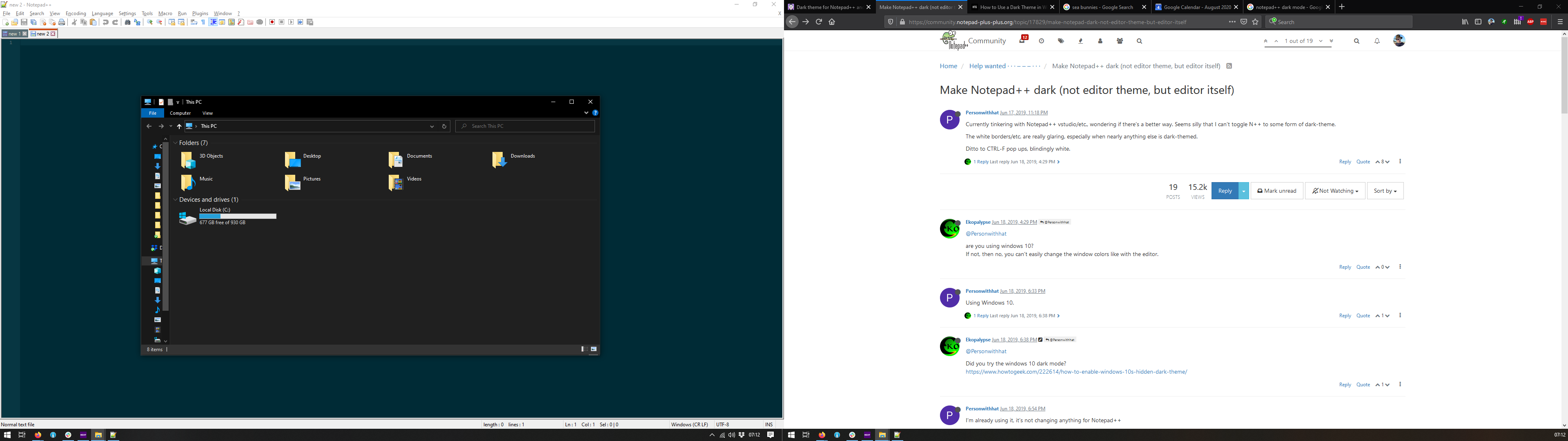 Make Notepad Dark not Editor Theme But Editor Itself Notepad 
