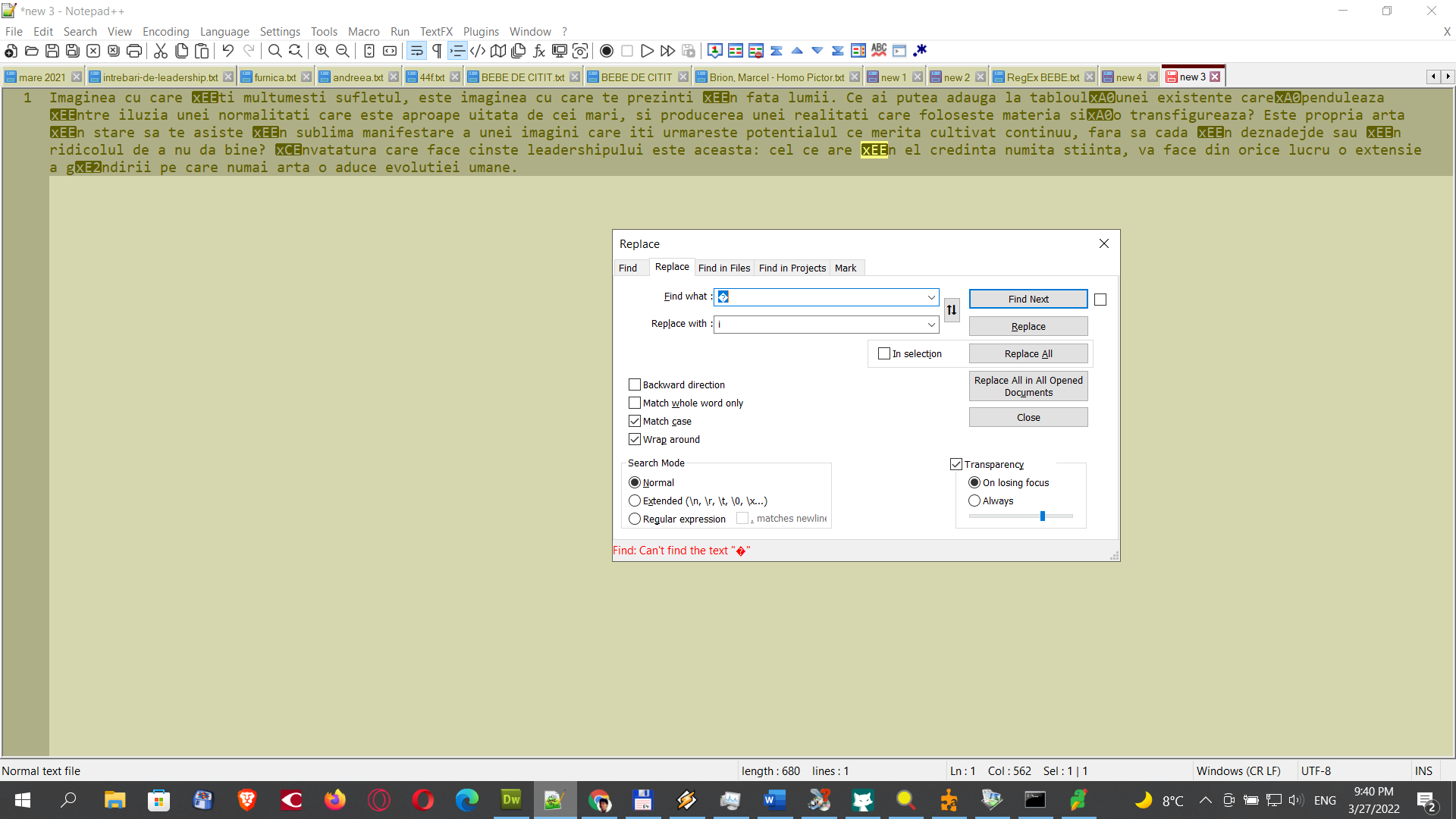 Can t Find ASCII Characters Notepad Community