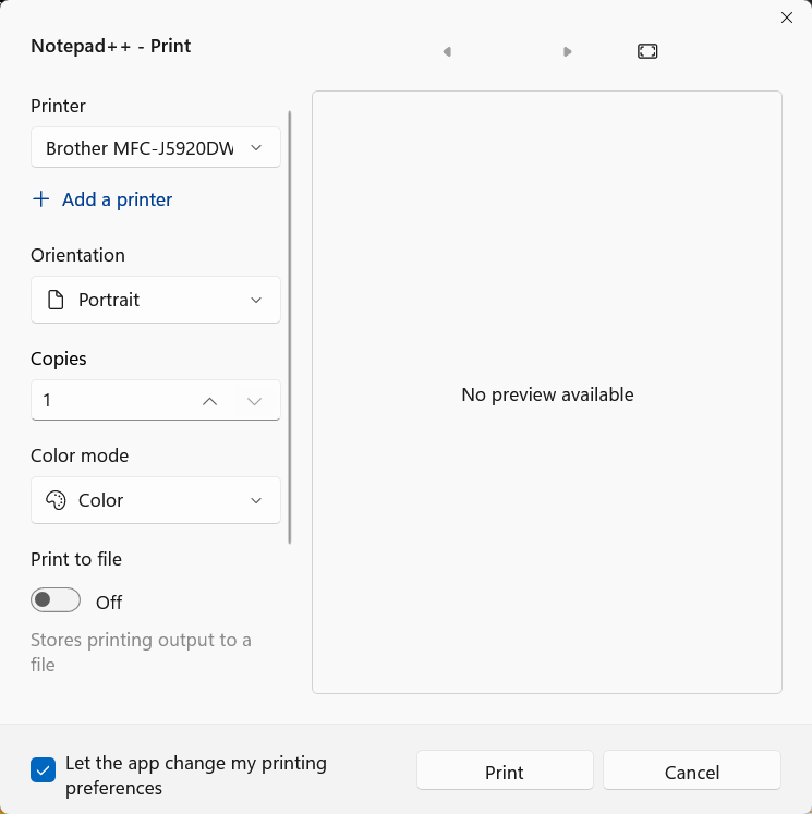 What Is This Horrible Print Dialog In Windows 11 Notepad Community