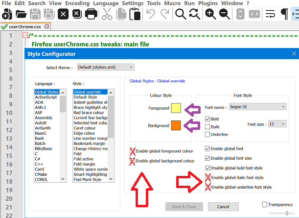 Change Tab Font Size And Document Font Color Notepad Community